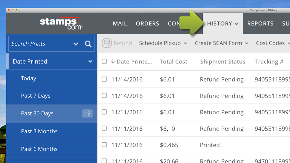 Create a USPS SCAN Form – Stamps