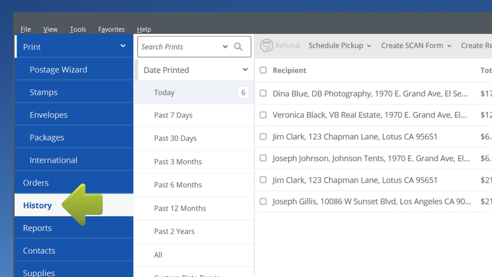 Create a USPS SCAN Form – Stamps