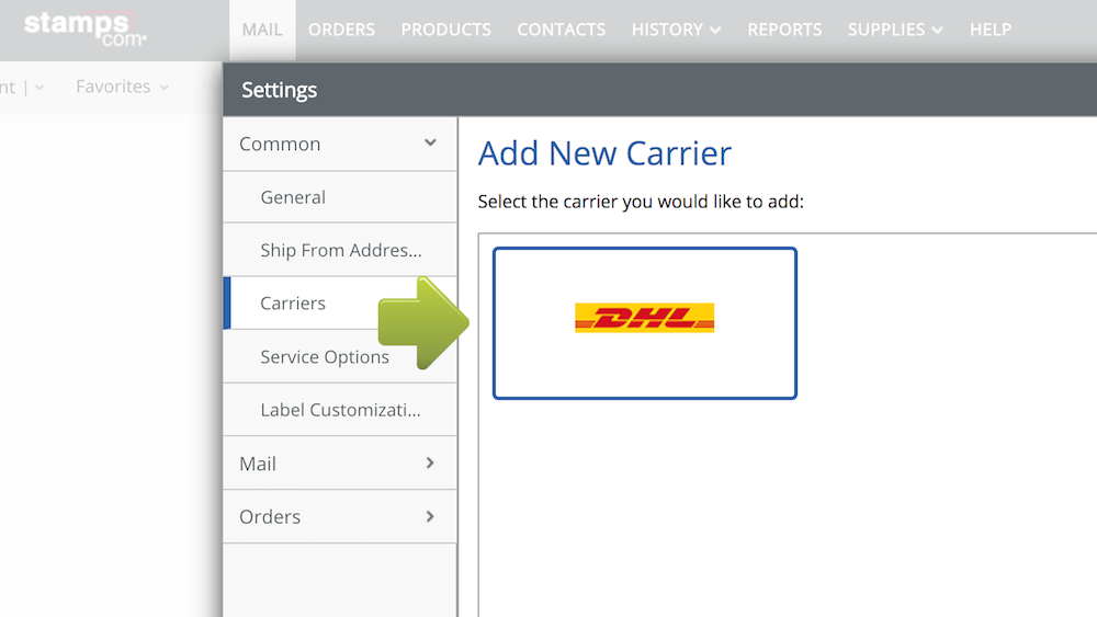 DHL Express from Stamps.com – Stamps