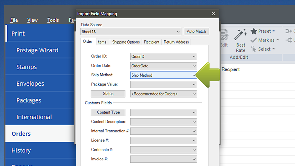 Using Best Rate – Stamps
