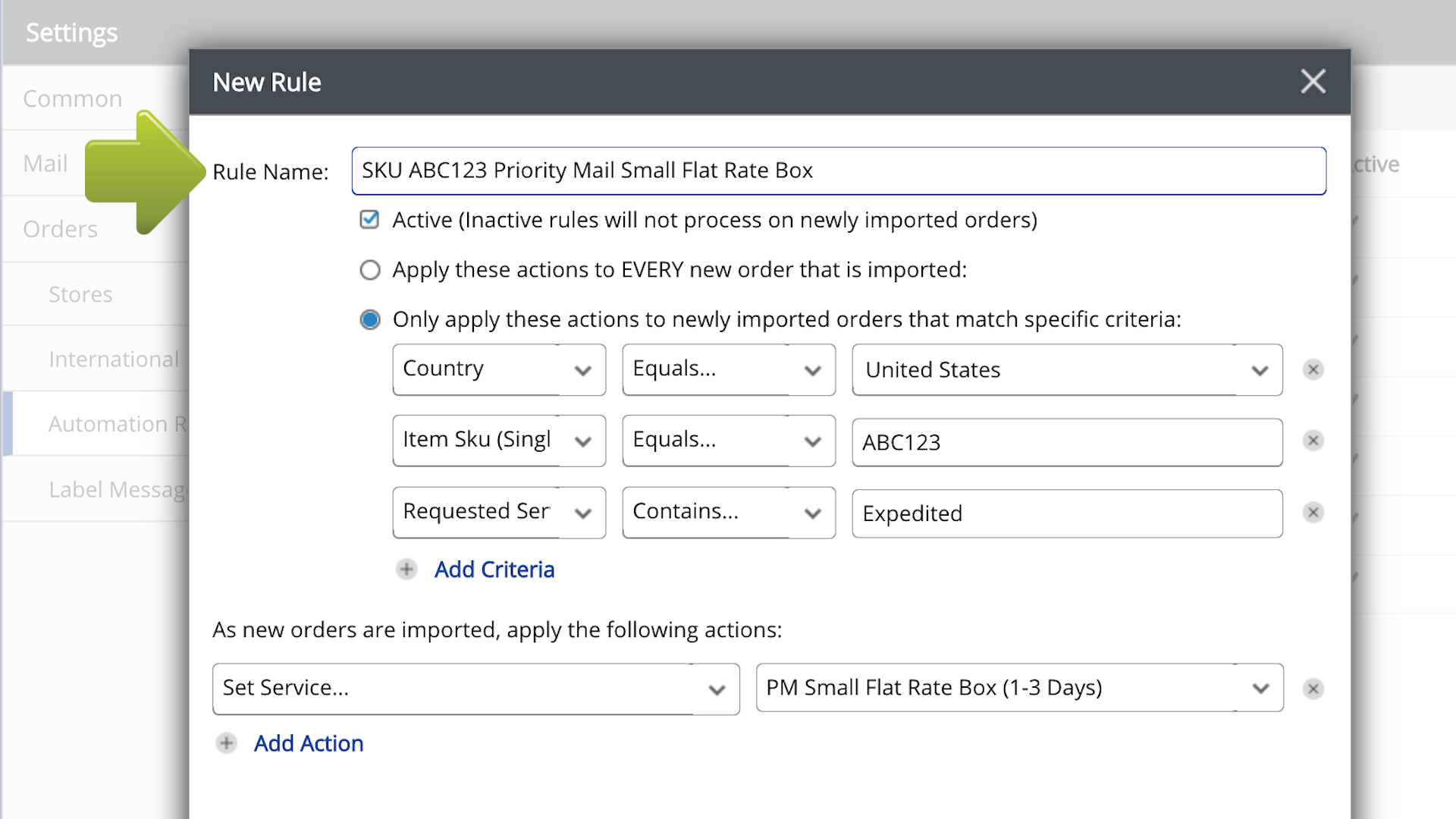 Automation Rules Examples – Stamps