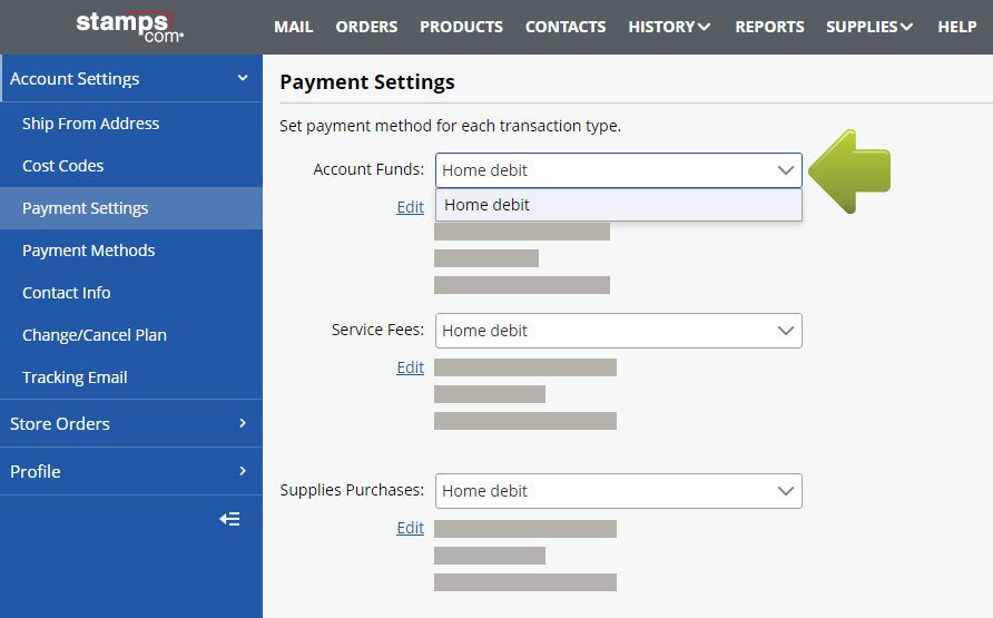 Set Up Payment Methods & Funds – Stamps