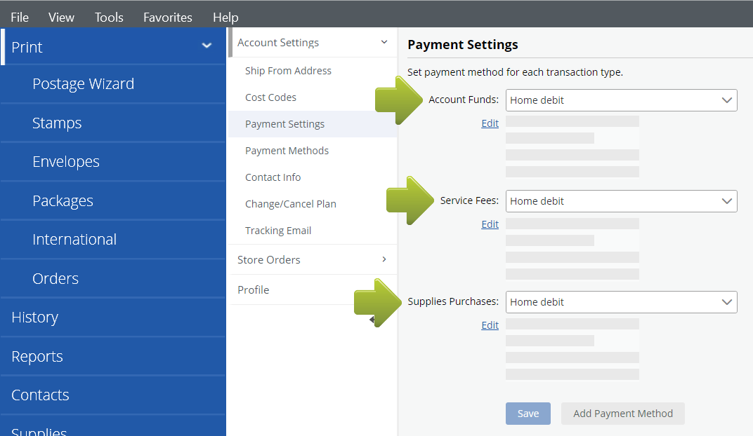 Set Up Payment Methods & Funds – Stamps