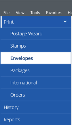 Print Sample Envelope – Stamps