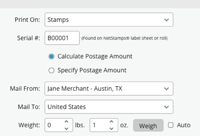Printing NetStamps – Stamps