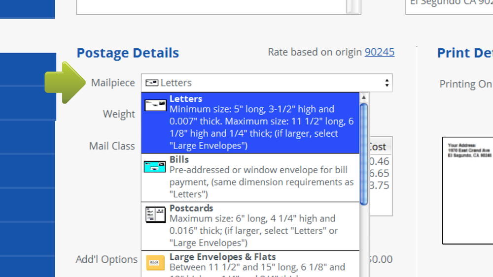 Print & Mail Envelopes – Stamps