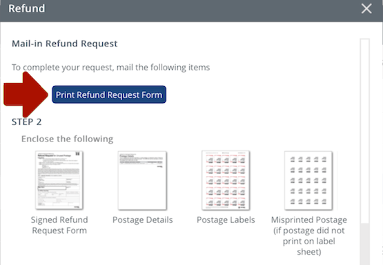 Request an Envelope Refund – Stamps