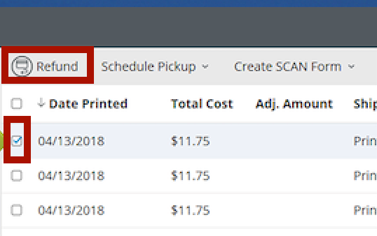 Request an Envelope Refund – Stamps