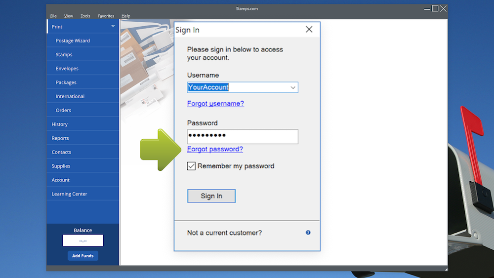 Change or Reset Your Account Passwords – Stamps