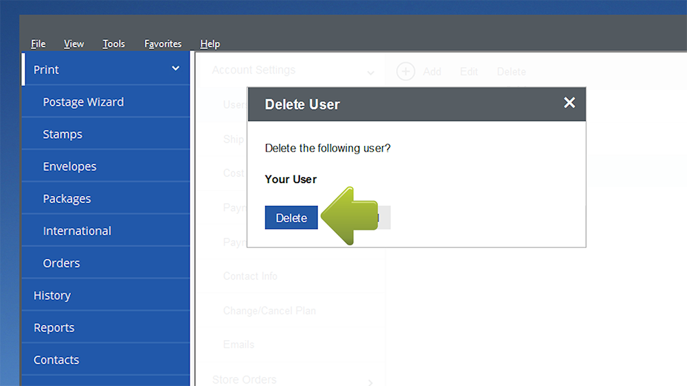 Manage Account Users – Stamps