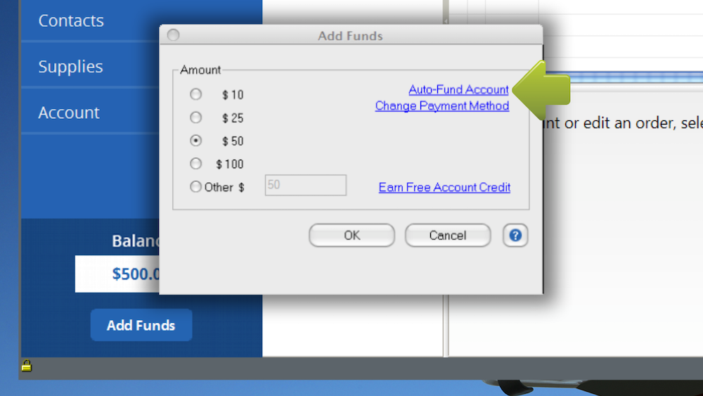 Fund Your Account Balance – Stamps