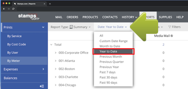 Prepare a Piece Count Report – Stamps