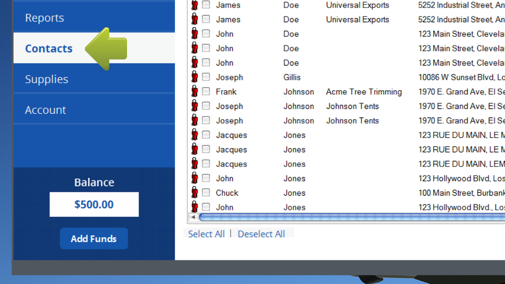 Manage Your Contacts List – Stamps