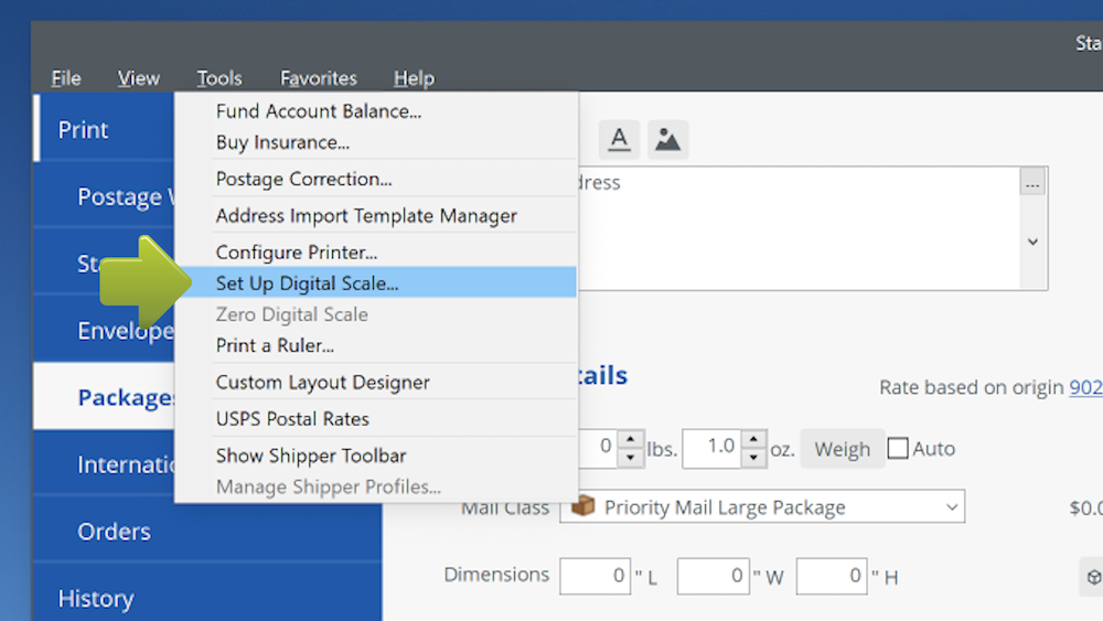 Connect & Use a USB Postal Scale – Stamps