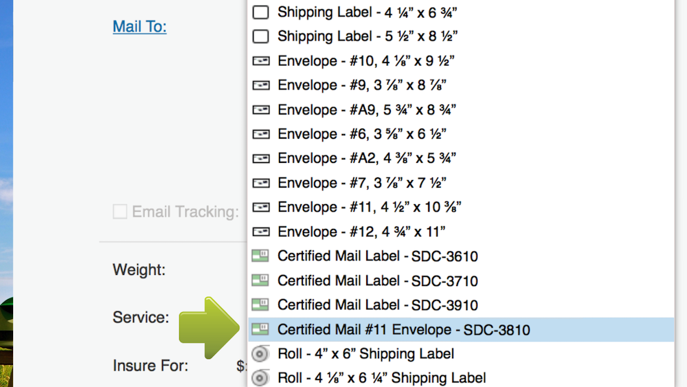 Send Certified or Registered Mail – Stamps