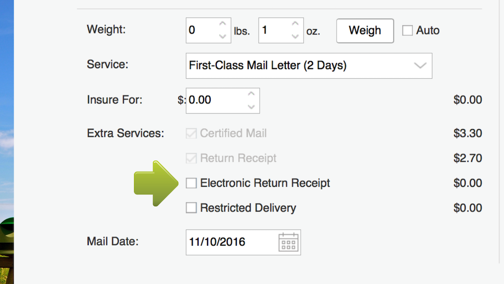 Send Certified or Registered Mail – Stamps