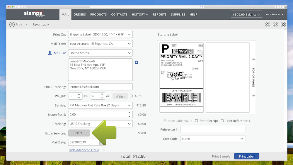Send Certified or Registered Mail – Stamps