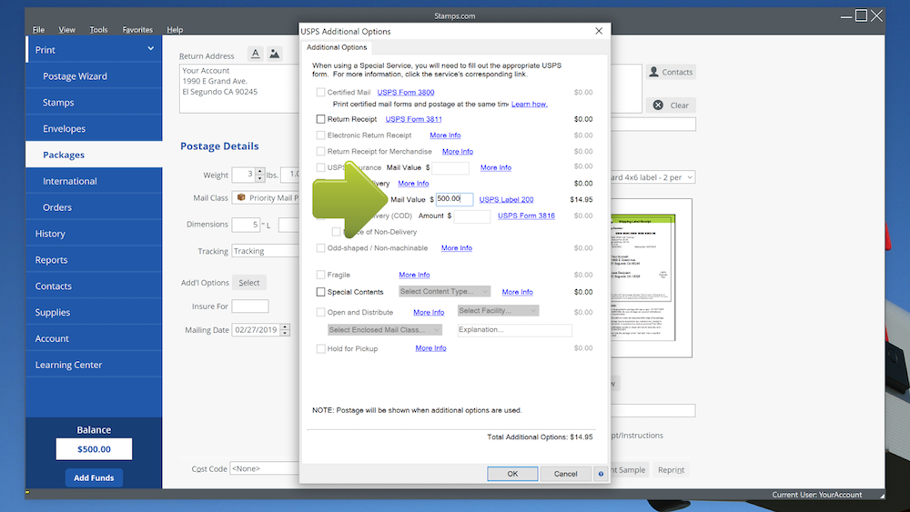 Send Certified or Registered Mail – Stamps