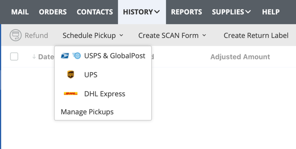 Schedule a Pickup – Stamps