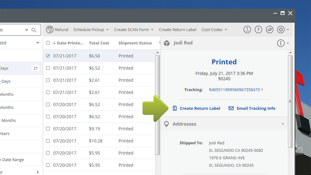 Create Return Labels – Stamps