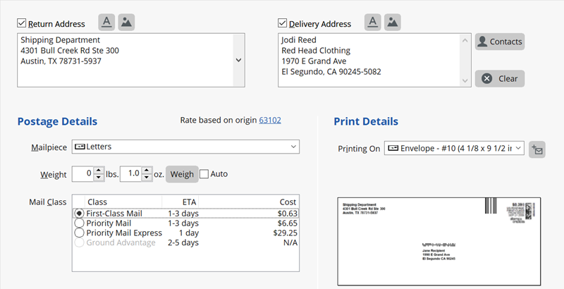 Send Certified or Registered Mail – Stamps
