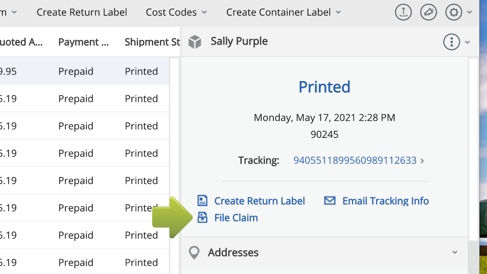 File a ParcelGuard™ Claim – Stamps