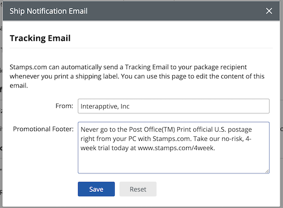 Send Shipment Notifications Emails – Stamps