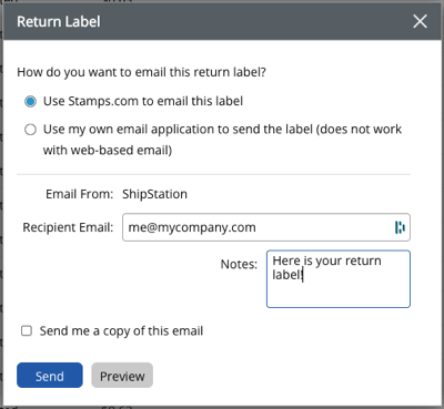 Create an Ecommerce Return Label – Stamps