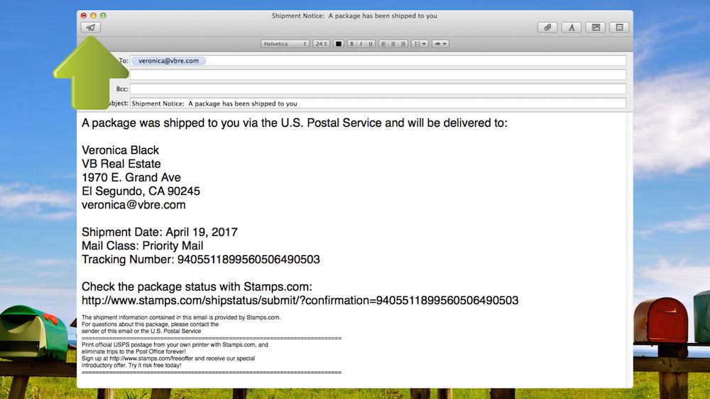 Send Shipment Notifications Emails – Stamps