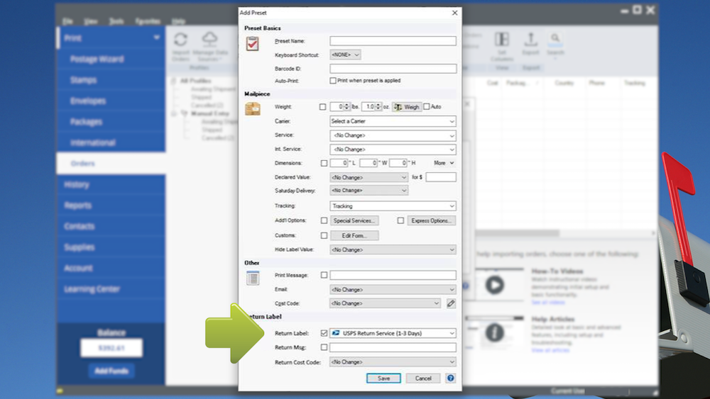 Create an Ecommerce Return Label – Stamps