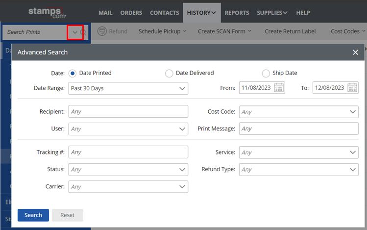 Export Your Print History – Stamps
