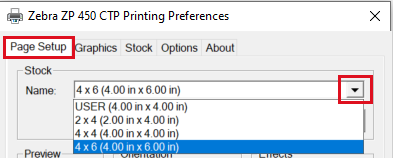 Set Thermal Printer Preferences – Stamps