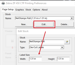 Set Thermal Printer Preferences – Stamps
