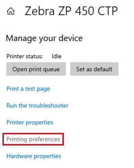 Set Thermal Printer Preferences – Stamps