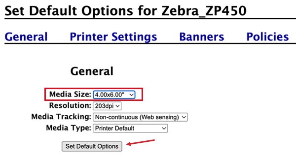 Set Thermal Printer Preferences – Stamps