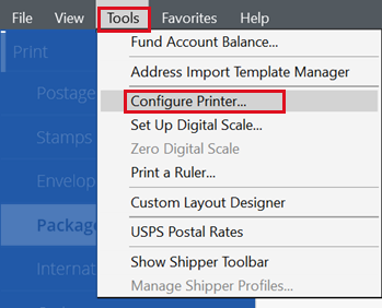 Set Thermal Printer Preferences – Stamps