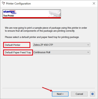Set Thermal Printer Preferences – Stamps