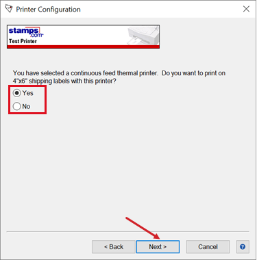 Set Thermal Printer Preferences – Stamps