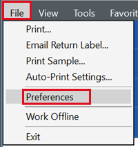 Set Thermal Printer Preferences – Stamps