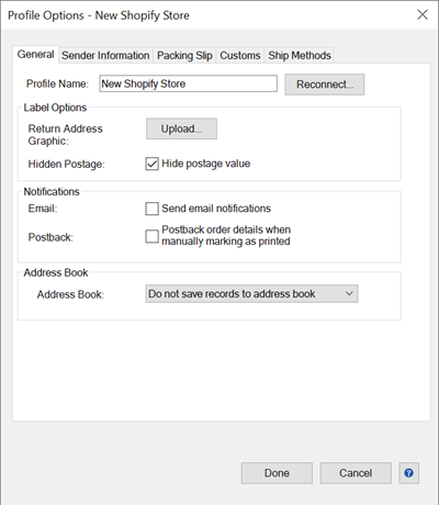 Edit Store Settings – Stamps