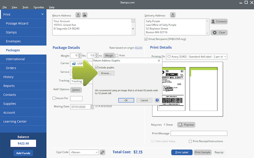 Common Settings – Stamps