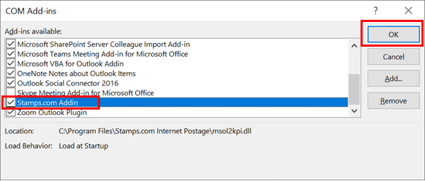 Troubleshoot Microsoft Word & Outlook Plug-ins – Stamps