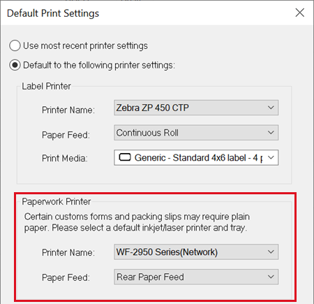 Set Default Printers for Orders in the PC Software – Stamps