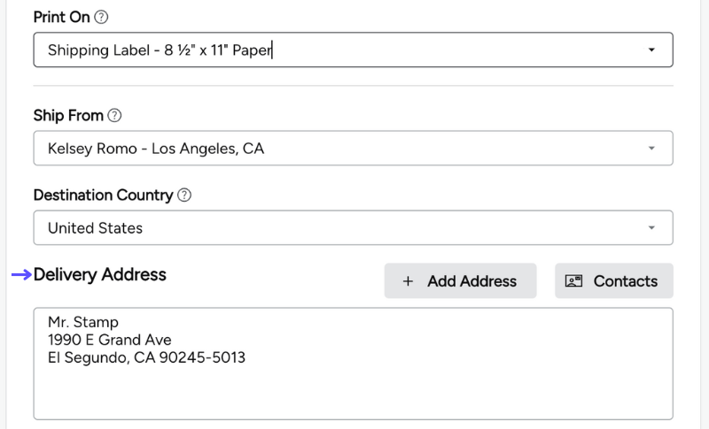 Create & Print Shipping Labels – Stamps